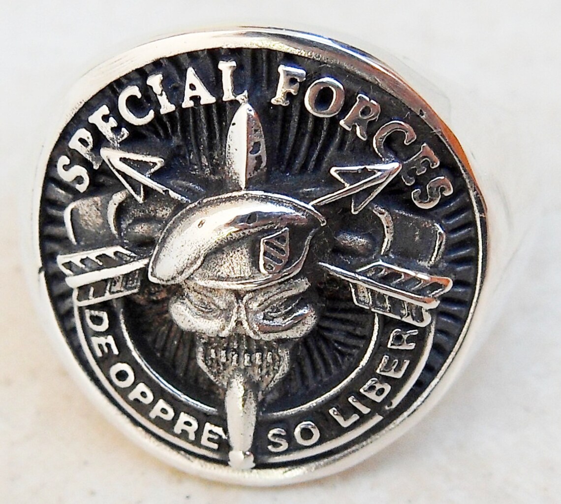 Special Forces Airborne Military Handmade 3D Ring Solid Sterling Silver ...