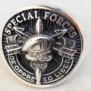 Special Forces Airborne Military Handmade 3D Ring Solid Sterling Silver ...