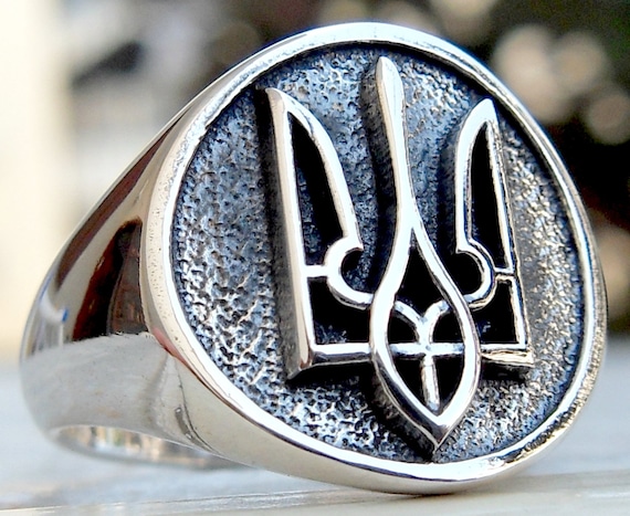 Ukrainian Trident Ukraine Coat of Arms Tryzub Handmade 3D Ring - Etsy ...