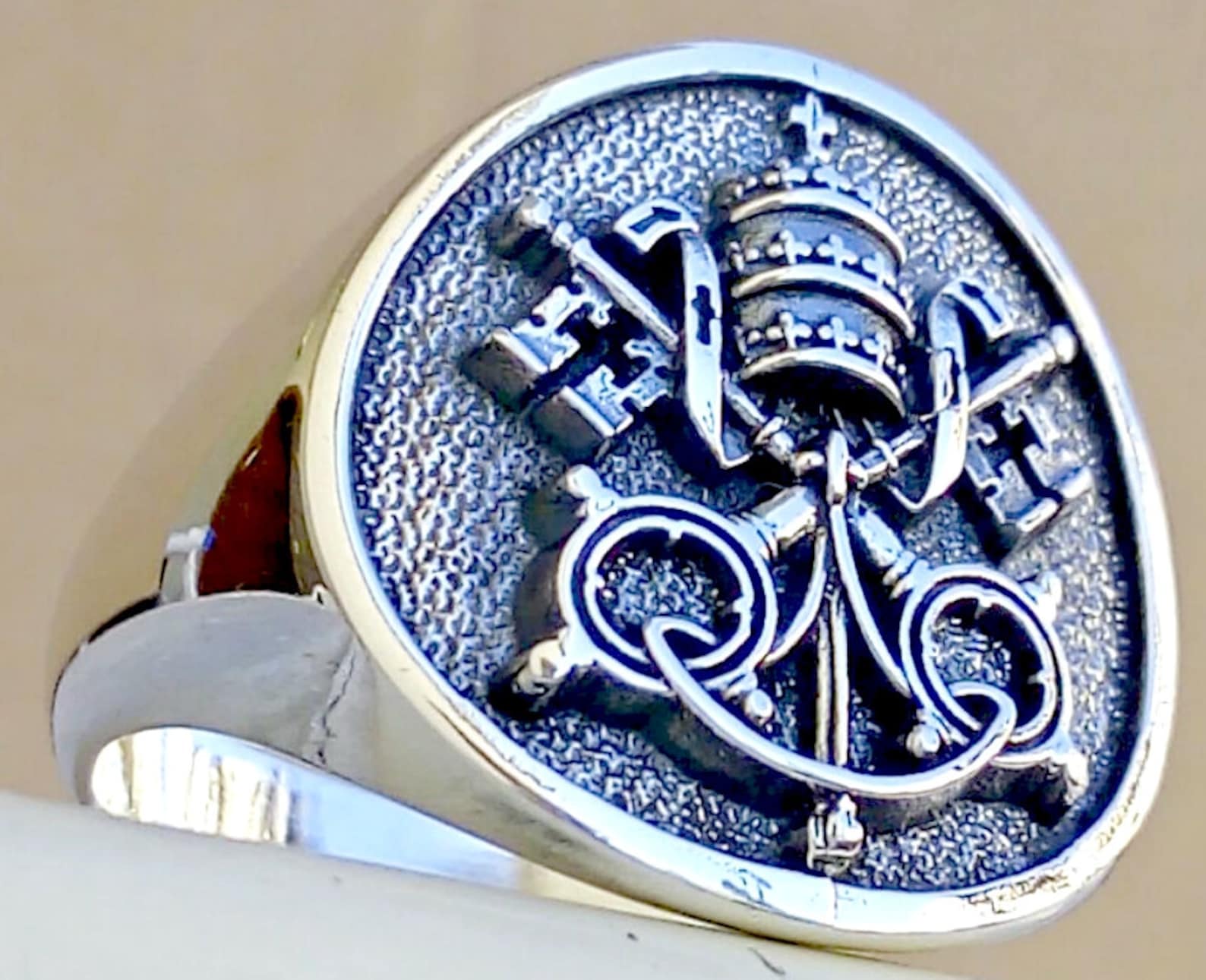 Vatican Christianity Crossed Keys Crown St. Peter Papal Keys Handmade ...