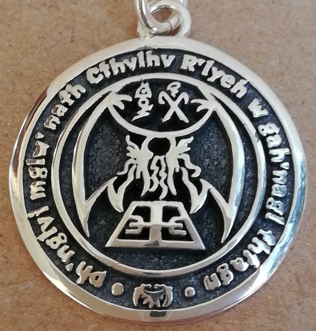 Cthulhu R'lyeh Sigil Handmade 3D Pendant Solid Sterling Silver 925 - Etsy