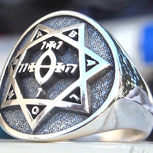 Seal of the Argentum Astrum Thelema Aleister Babalon Handmade 3D Ring ...