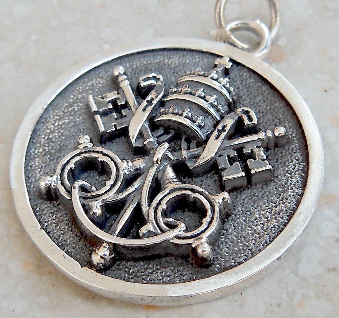 Vatican Christianity Crossed Keys Crown St. Peter Papal Keys | Etsy