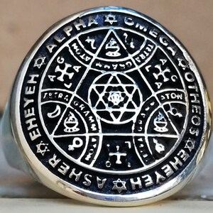 Enochian Sigil of Protection Solomon Kabbalah Amulet Talisman Handmade ...