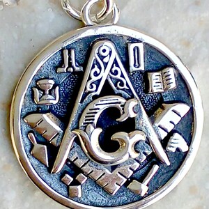 Masonic Master Mason Handmade 3D Pendant Solid Sterling Silver 925 - Etsy