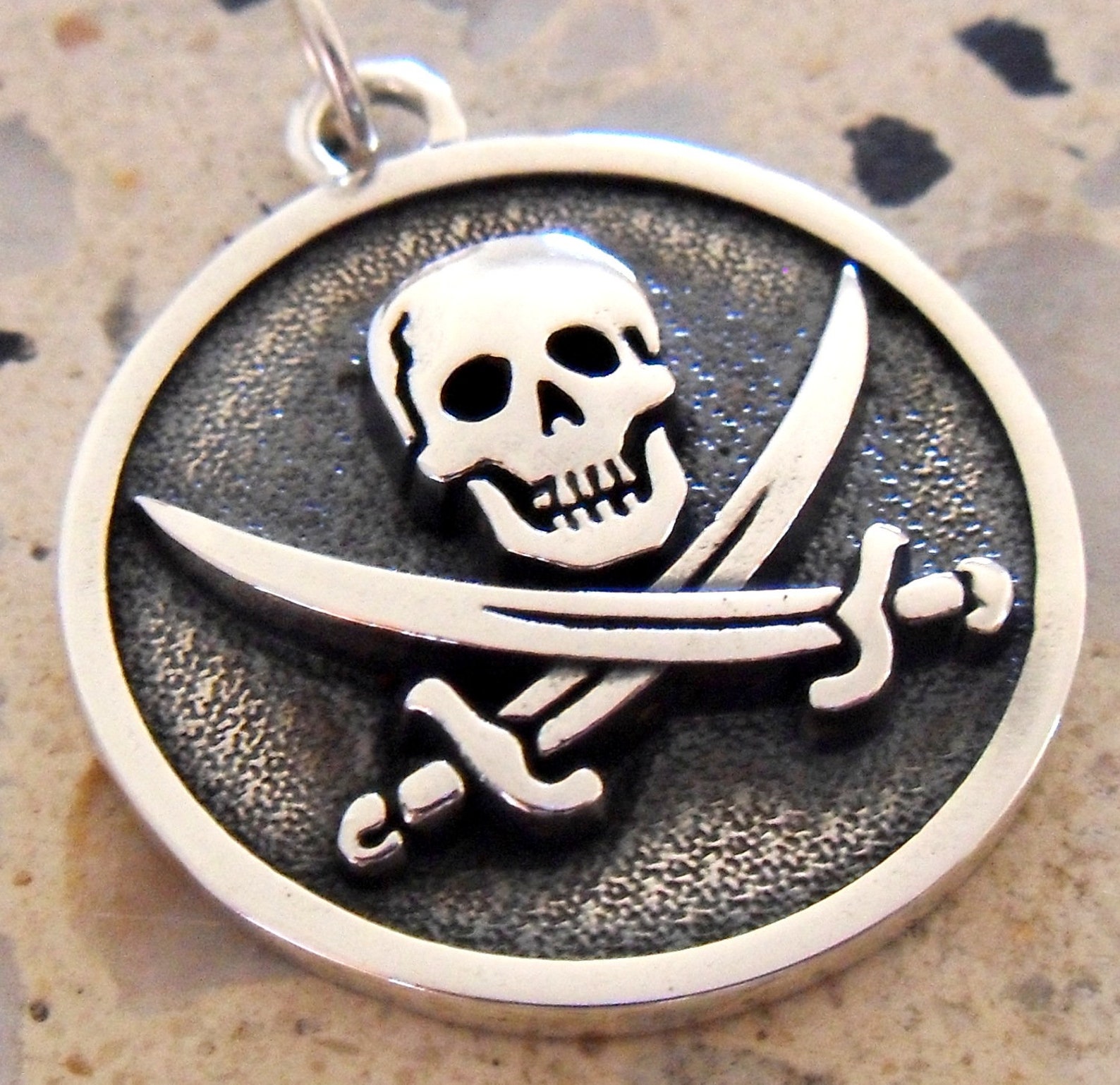 Calico Jack Rackham Pirate Flag Handmade 3D Pendant Solid | Etsy