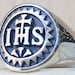 IHS Jesuit Society of Jesus the Holy Name of Jesus Handmade 3D Ring ...