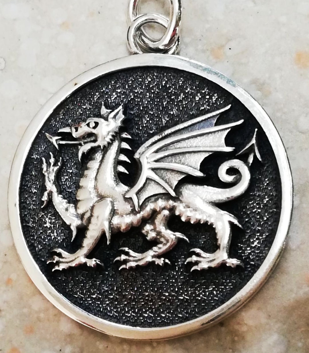 Solid Sterling Silver 925 Welsh Dragon, Flag of Wales Handmade 3D ...