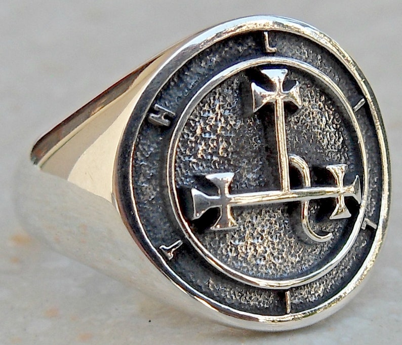 Seal Sigil of Lilith Handmade 3D Ring Solid Sterling Silver 925 - Etsy