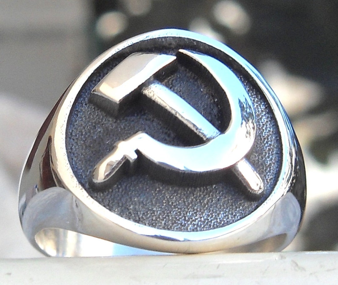 Soviet Union Hammerand Sickle Communist Cccp Ussr Biker Handmade 3D ...