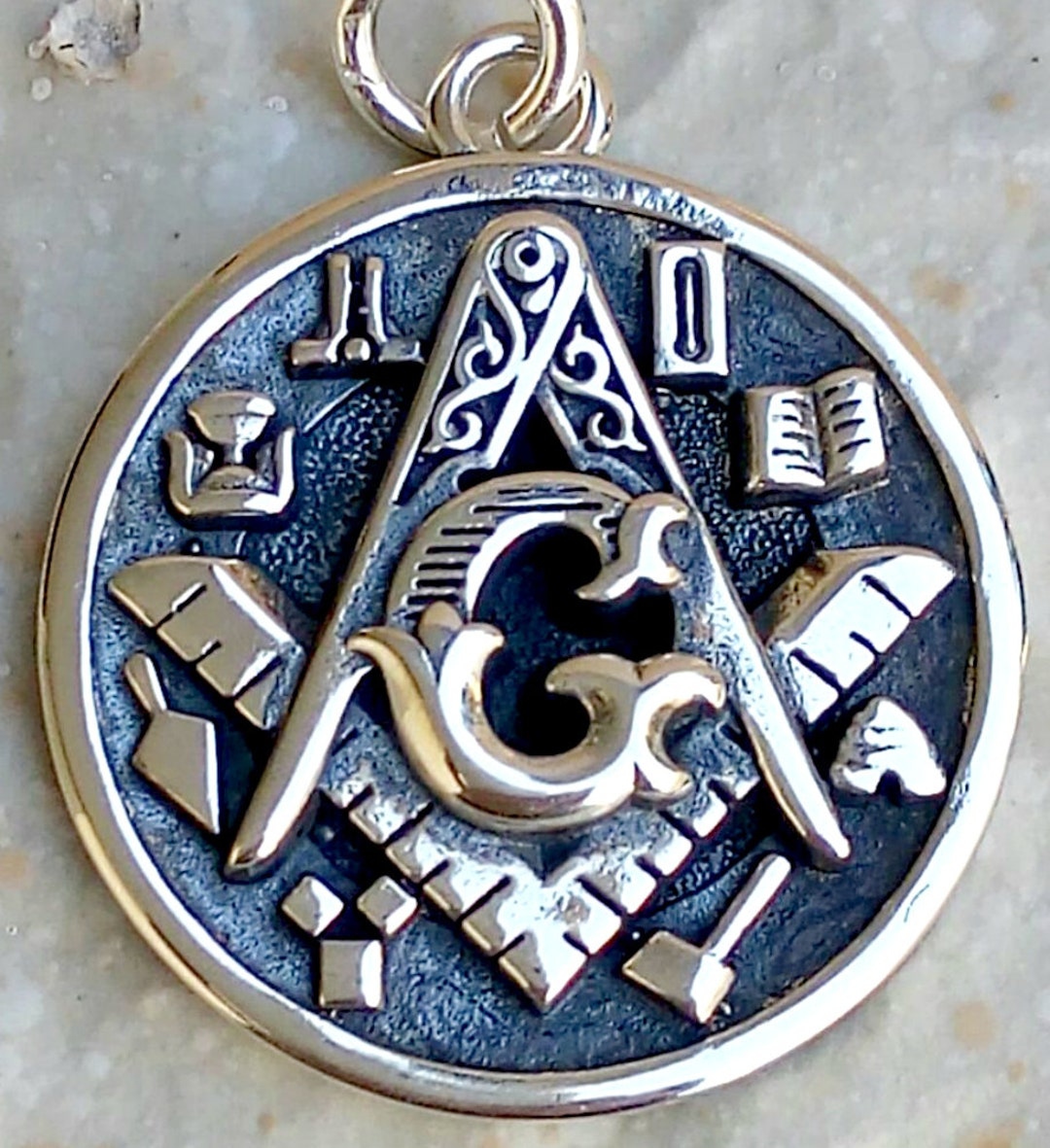 Masonic Master Mason Handmade 3D Pendant Solid Sterling Silver 925 - Etsy