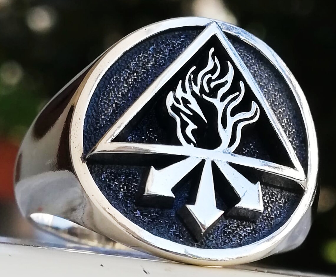 Solid Sterling Silver 925 Red King Symbol Sulfur of the Philosophers ...