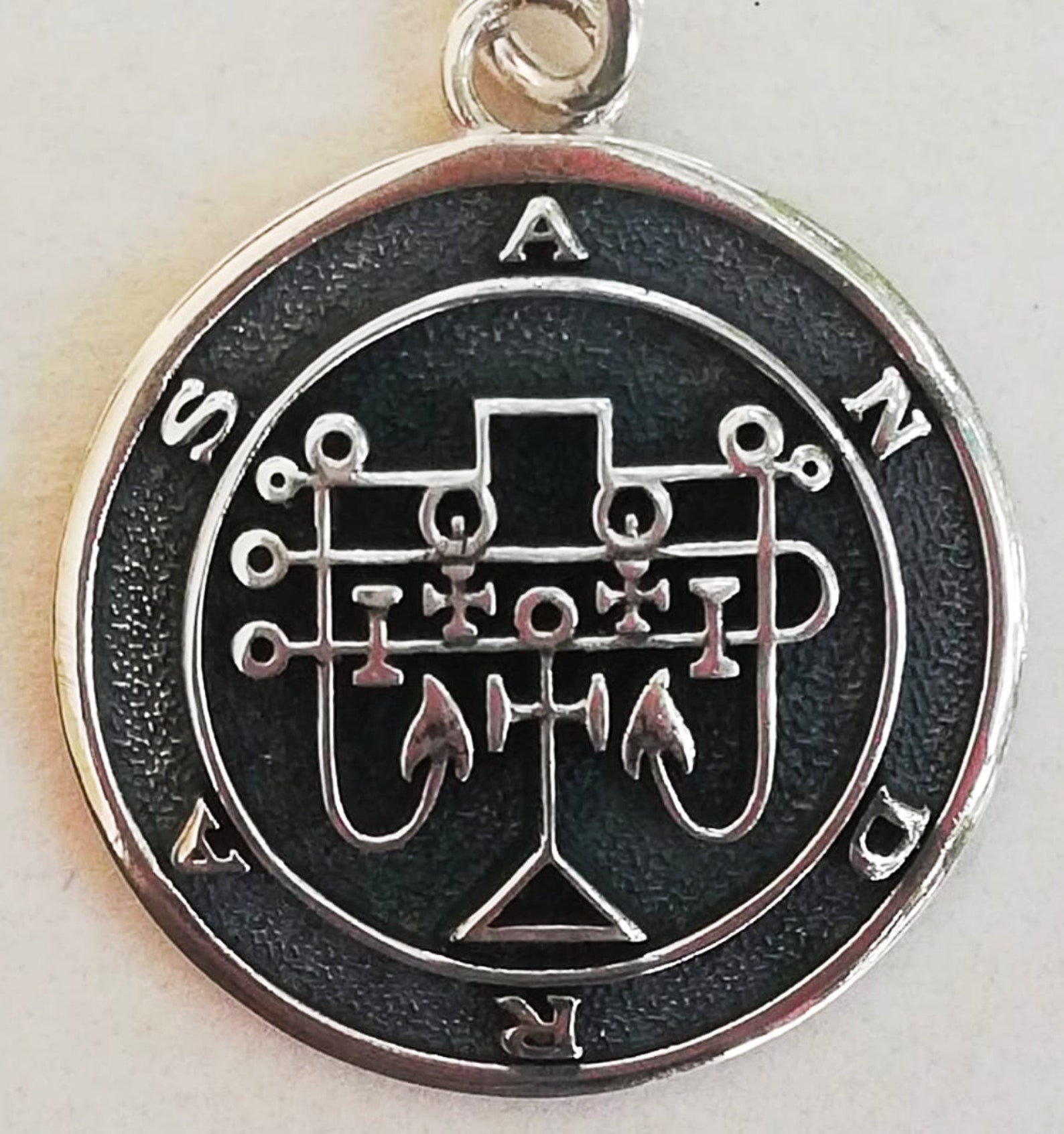 Seal Sigil of Andras Handmade 3D Pendant Solid Sterling Silver - Etsy