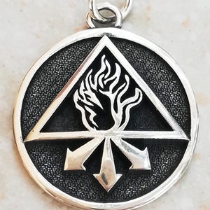 Red King Symbol Sulfur of the Philosophers Handmade 3D Pendant Solid ...