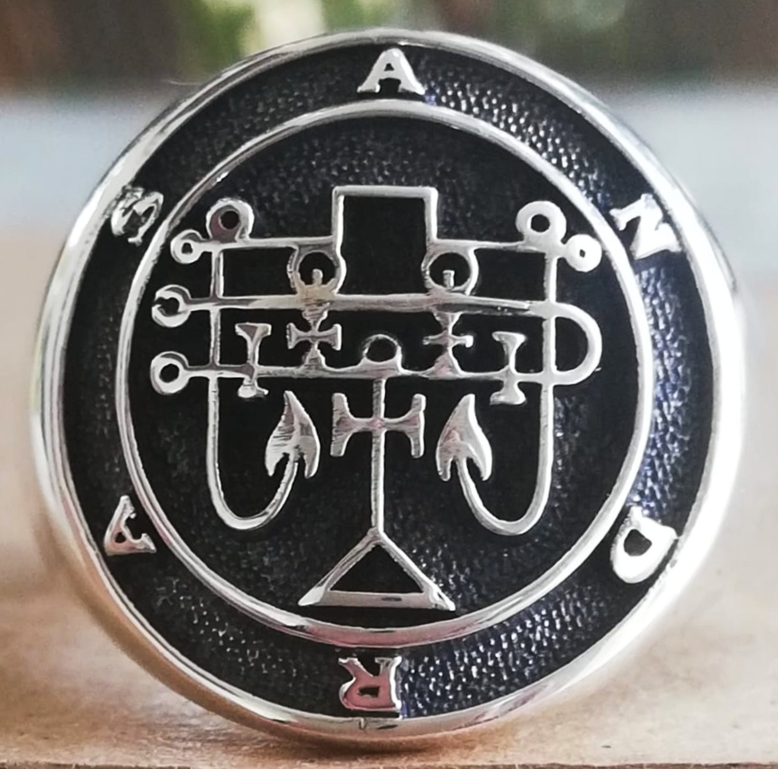 Seal Sigil of Andras Handmade 3D Ring Solid Sterling Silver - Etsy