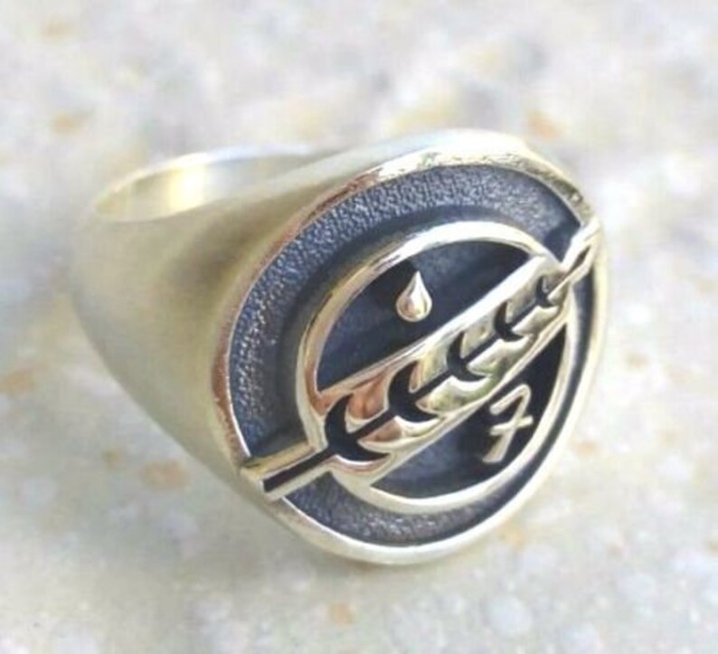 Boba Fett Chest Insignia Star Wars Handmade 3D Ring Solid - Etsy