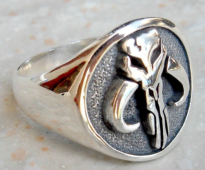 Mythosaur Skull Star Wars Mandalorian Symbol Handmade 3D Ring Solid ...