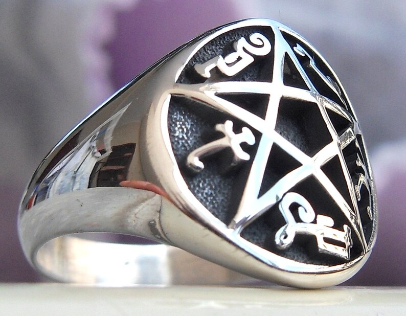 Supernatural Devils Trap Handmade 3D Ring Solid Sterling | Etsy