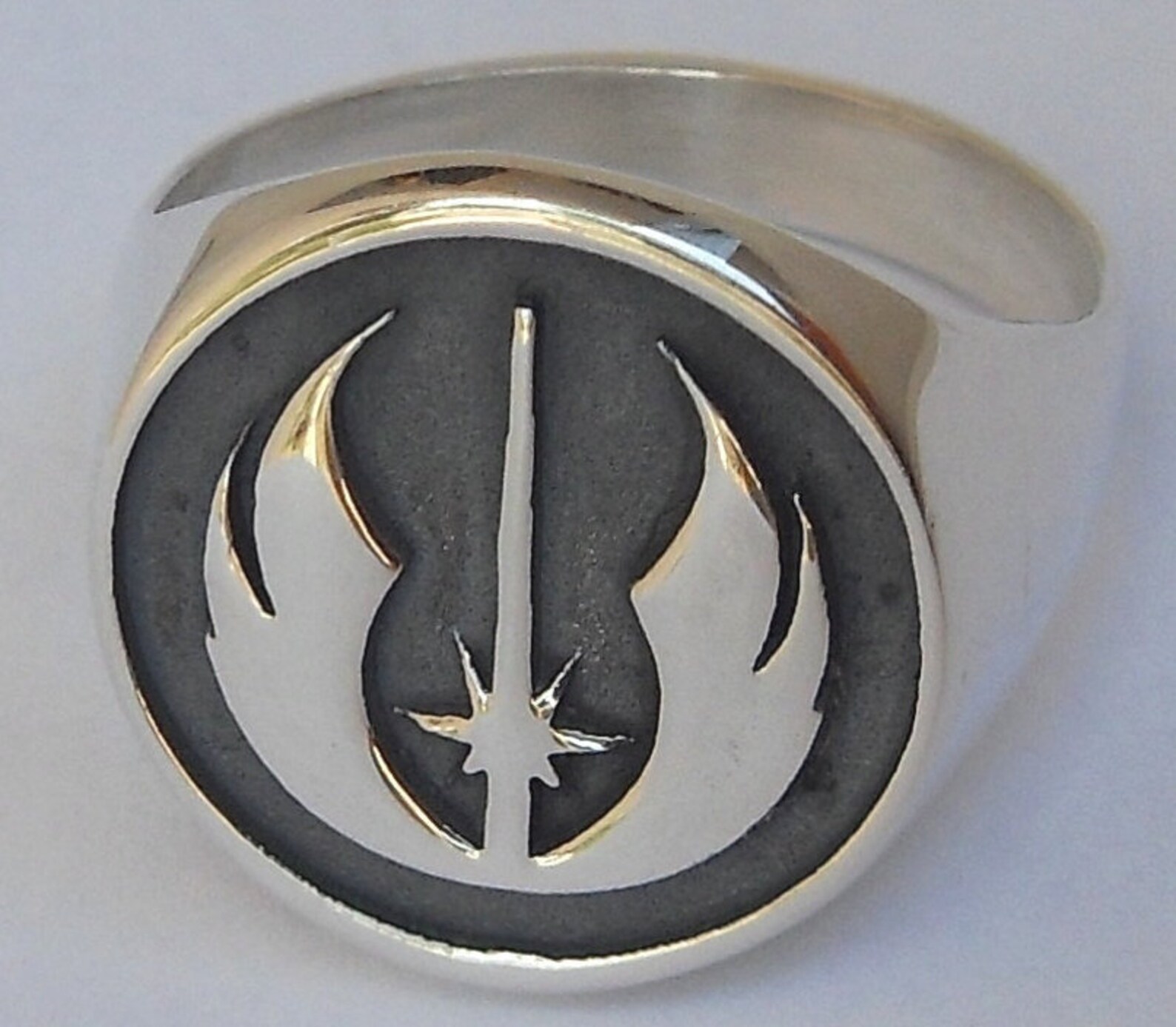 Star Wars Jedi Order Insignia on Wood Rebel Handmade Ring - Etsy