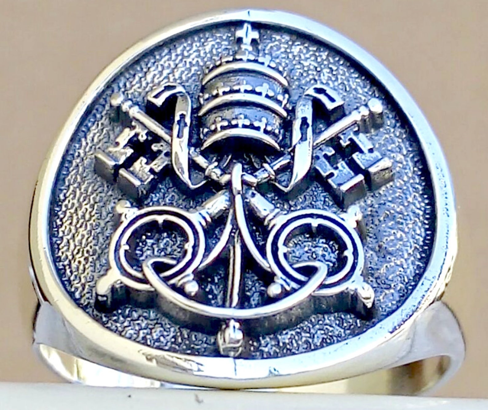 Vatican Christianity Crossed Keys Crown St. Peter Papal Keys Handmade ...