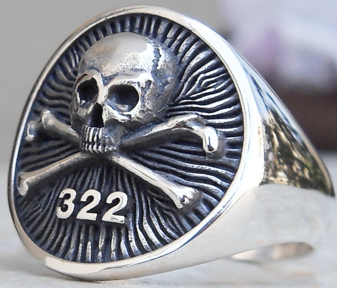 Yale Secret Society Skull and Bones Handmade 3D Ring Solid - Etsy