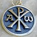 Alpha and Omega Chi-rho Christian Handmade 3D Pendant Solid Sterling ...