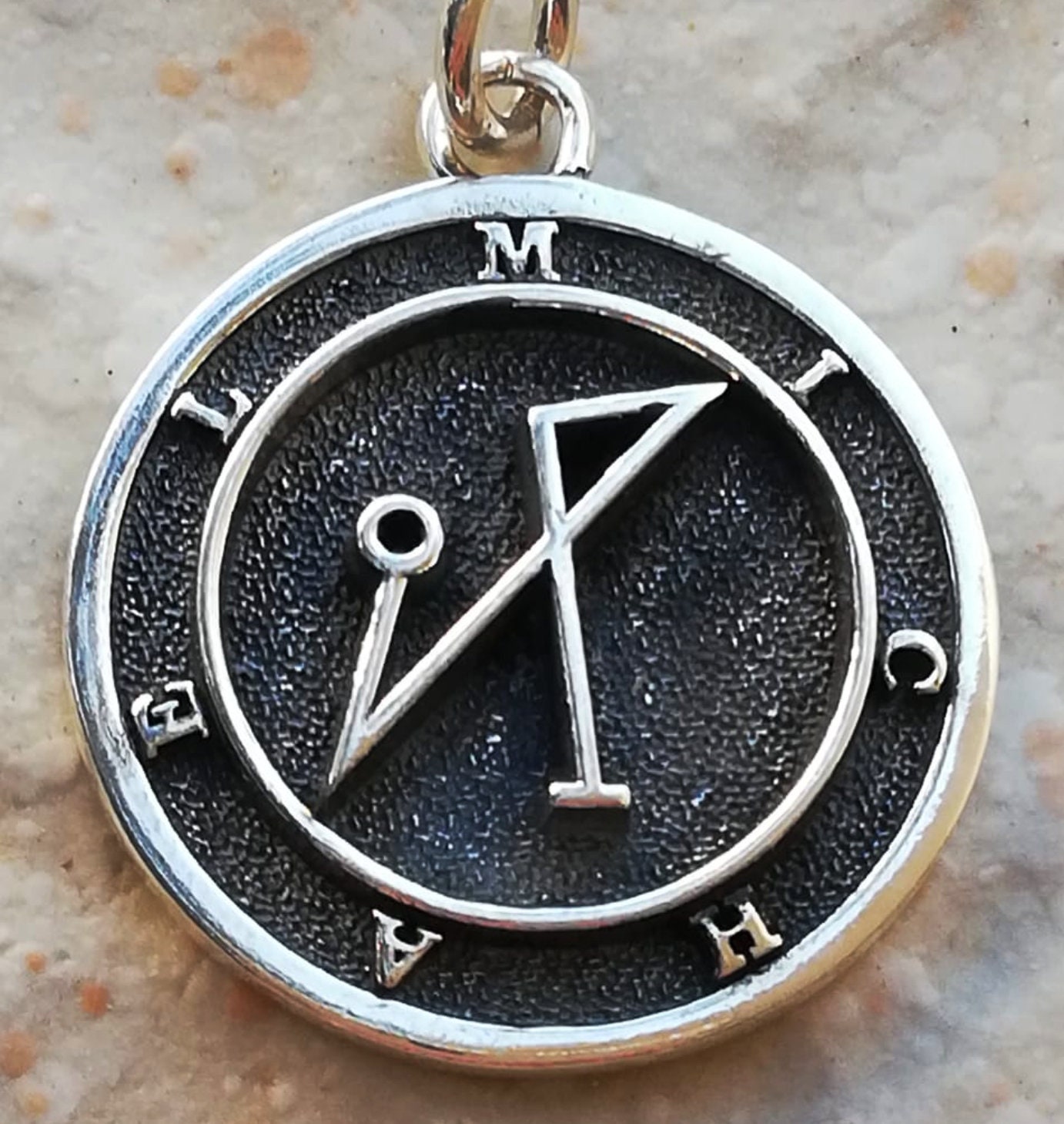 Solid Sterling Silver 925 Archangel Michael Sigil who is - Etsy