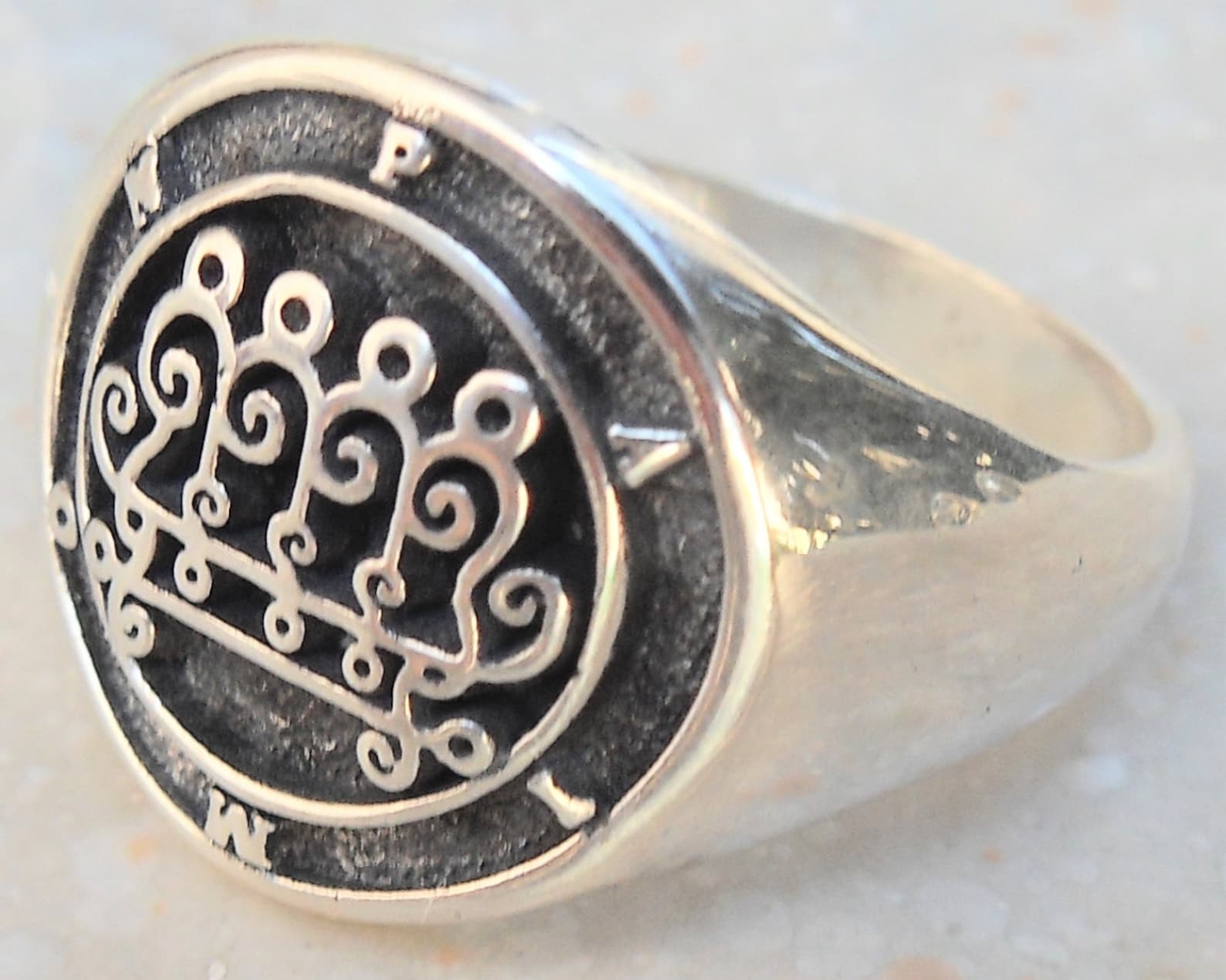 Great King Paimon Lesser Key of Solomon Seal Kabbalah Handmade 3D Ring ...