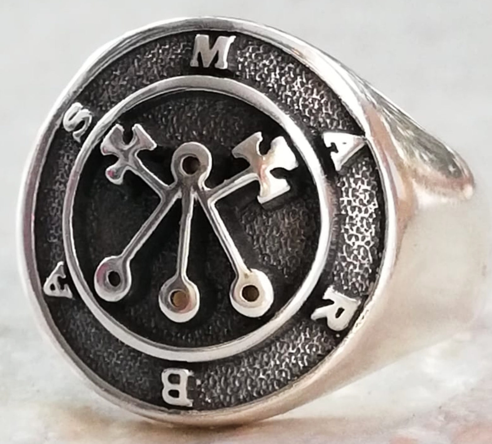 Sigil of Marbas Seal Handmade 3D Ring Solid Sterling Silver | Etsy
