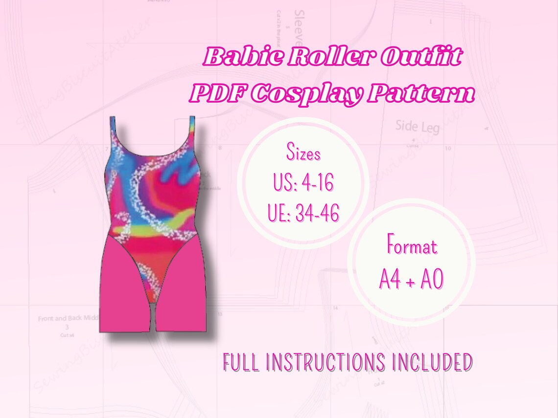 Babie Roller Outfit Cosplay Pattern | PDF Sewing Pattern + Instructions ...