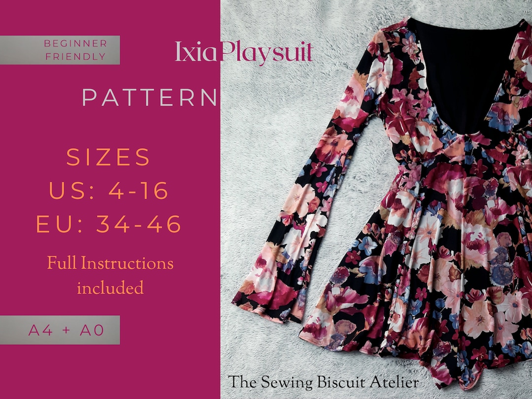 Ixia Playsuit PDF Pattern - Etsy