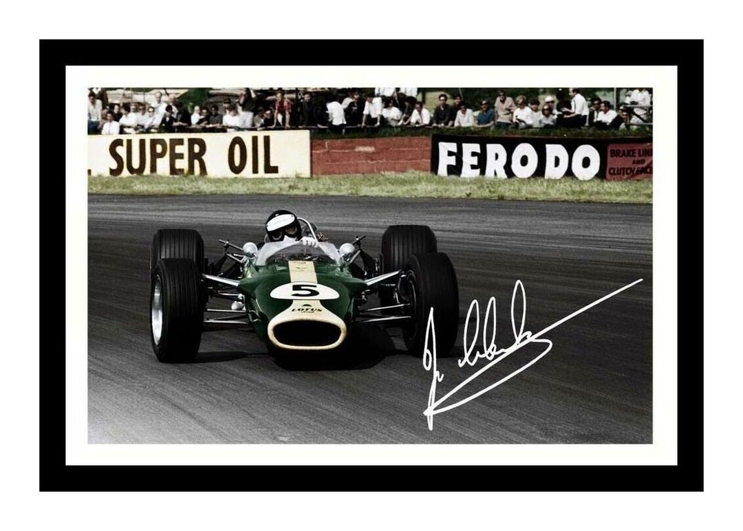 Jim Clark - Formula 1 Autographed Signed and Framed Photo - Etsy UK