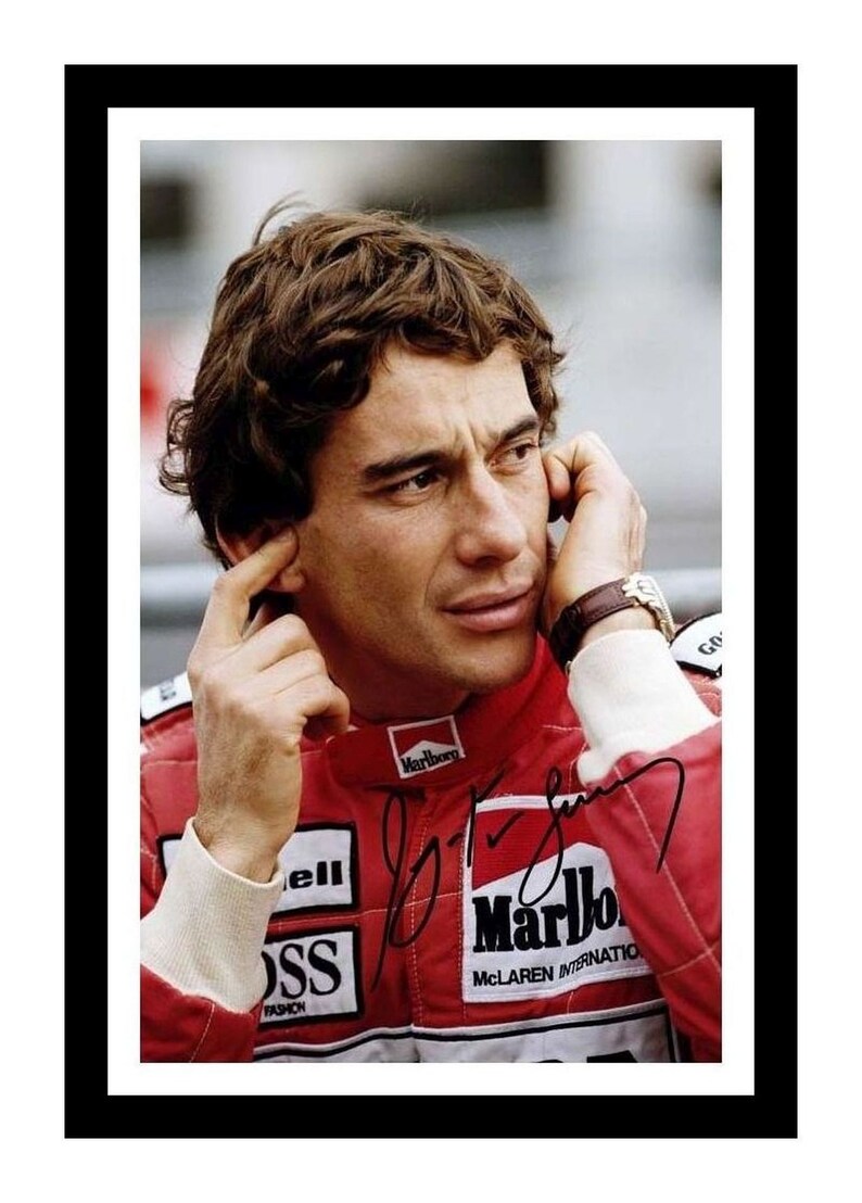 Ayrton Senna Autographed Signed and Framed Photo - Etsy