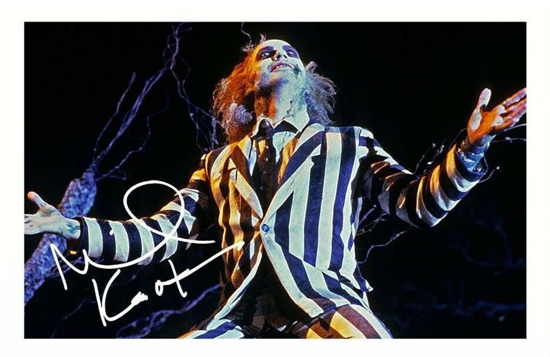 Michael Keaton Beetlejuice Autographed Signed A4 Glossy Photo - Etsy