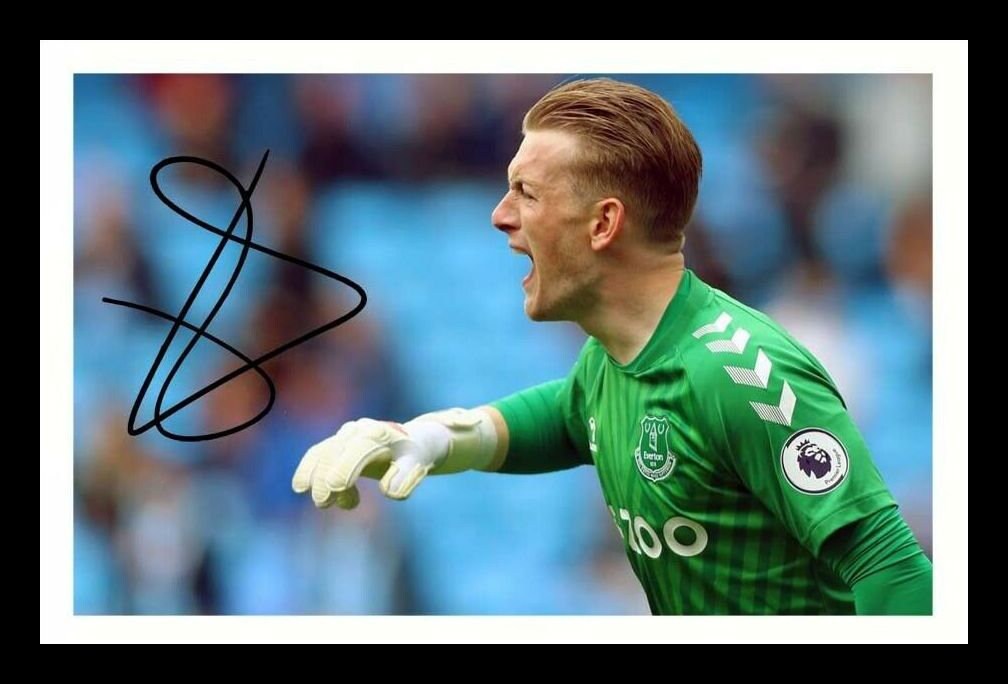 Jordan Pickford - Everton Autographed Signed and Framed Photo - Etsy UK