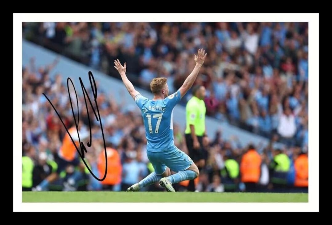 Kevin De Bruyne Manchester City Autographed Signed and Framed Photo - Etsy