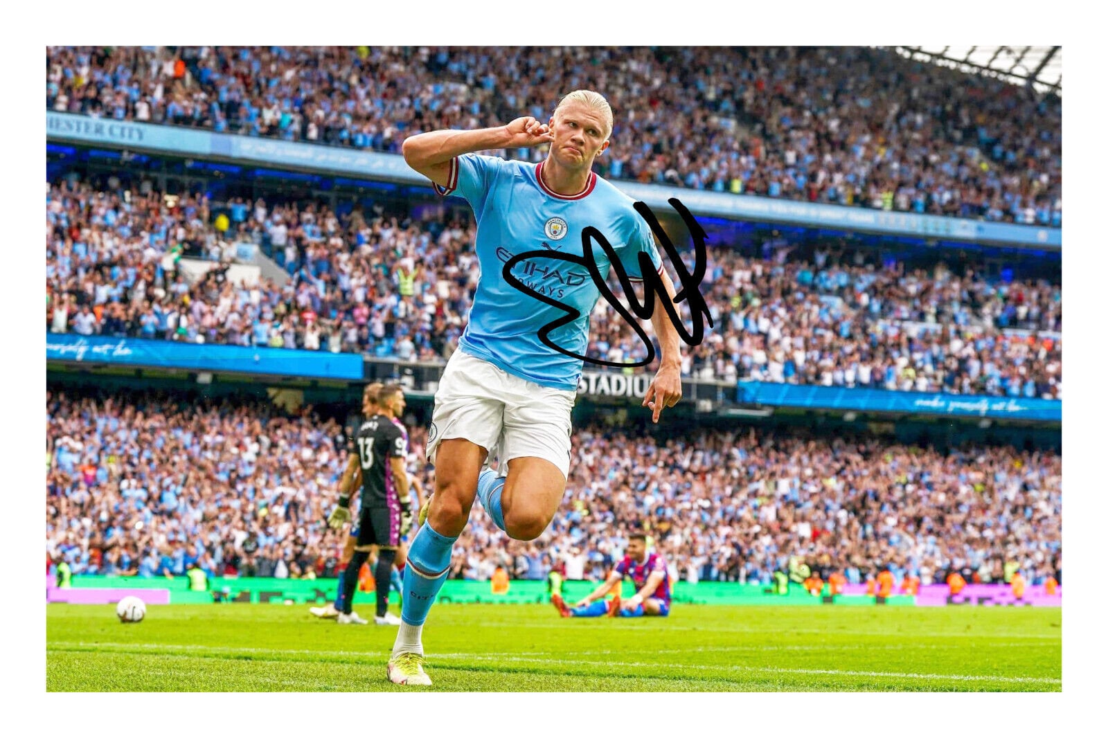 Erling Haaland Manchester City Autographed Signed A4 Glossy Photo - Etsy