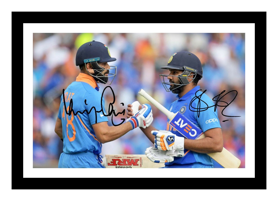Virat Kohli & Rohit Sharma - India Cricket Autographed Signed and ...