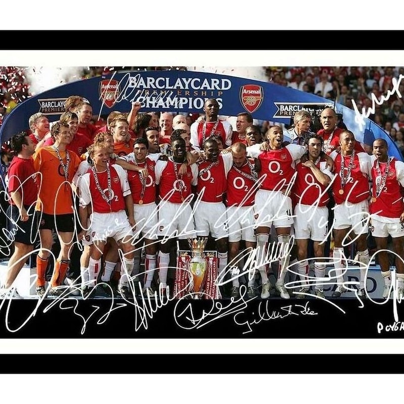 Arsenal Signed Cards - Etsy UK