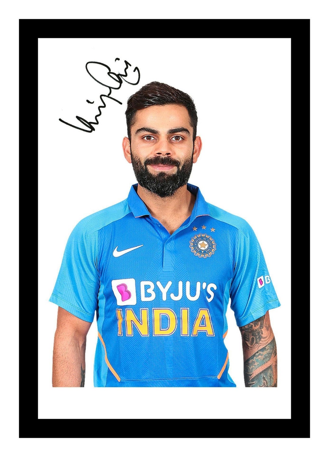 Virat Kohli - India Cricket Autographed Signed and Framed Photo - Etsy