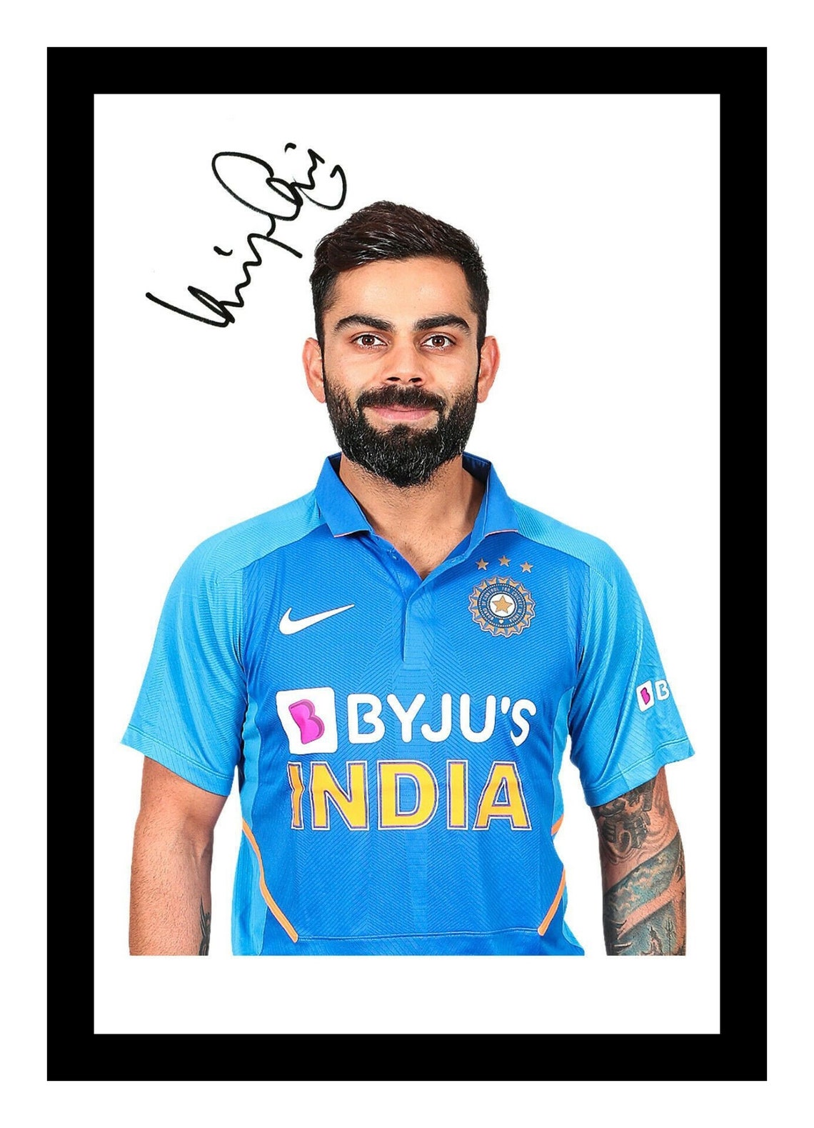 Virat Kohli - India Cricket Autographed Signed and Framed Photo - Etsy