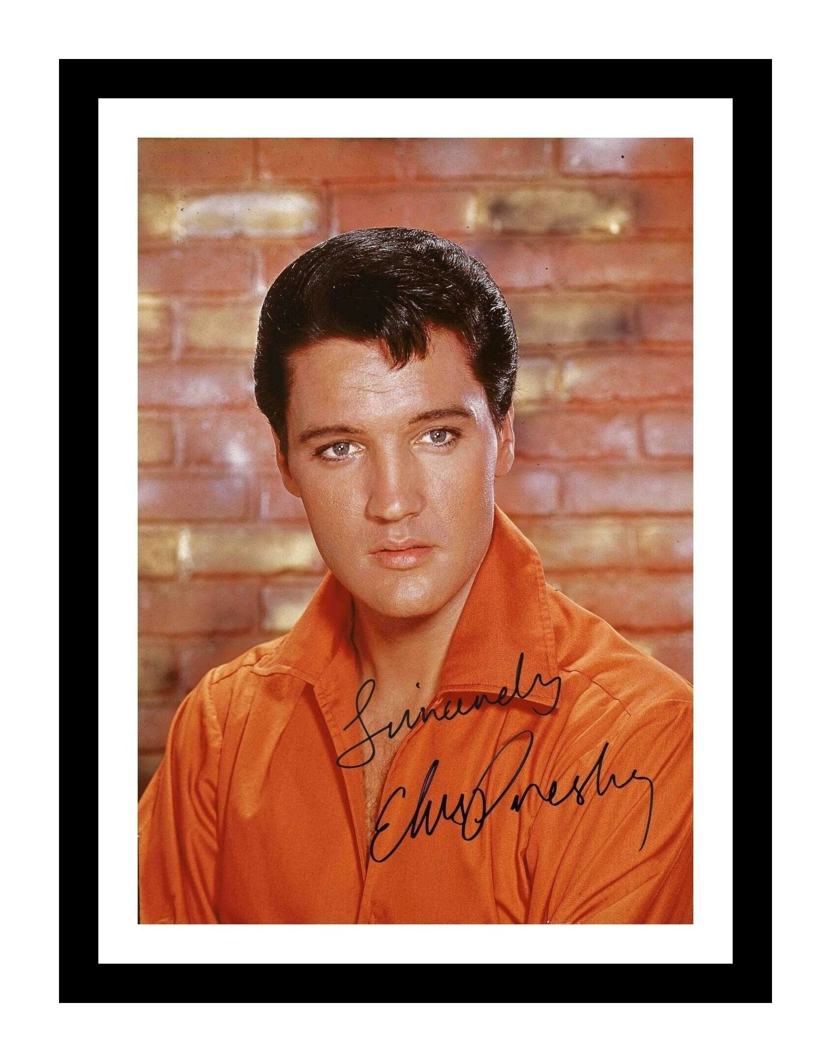 Elvis Presley Autographed Signed and Framed Photo - Etsy UK