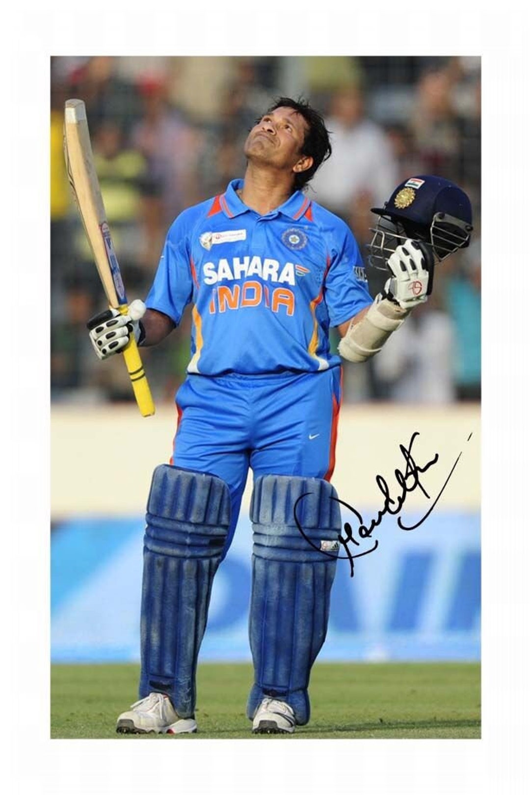 Sachin Tendulkar - 100th Century India Autographed Signed A4 Glossy ...