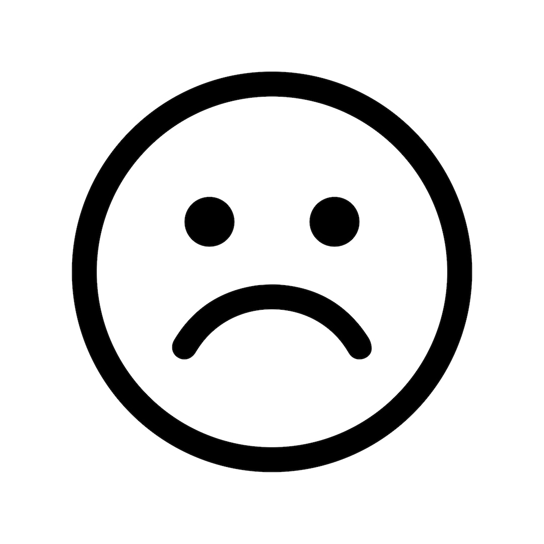 Sad Face Digital Download SVG PNG JPG Ai Pdf - Etsy