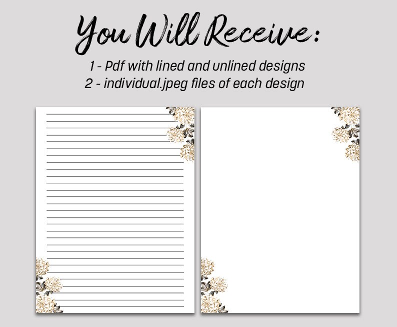 Printable Writing Paper, PRINTABLE Stationery, Printable Stationary ...