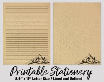 Printable Deer Writing Paper, PRINTABLE Stationery, Printable ...