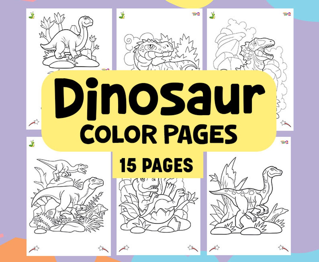 Coloring Pages - 15 Dinosaur Pictures to Download & Print for Children ...