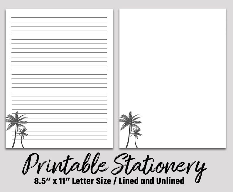 Printable Writing Paper, PRINTABLE Stationery, Printable Stationary ...