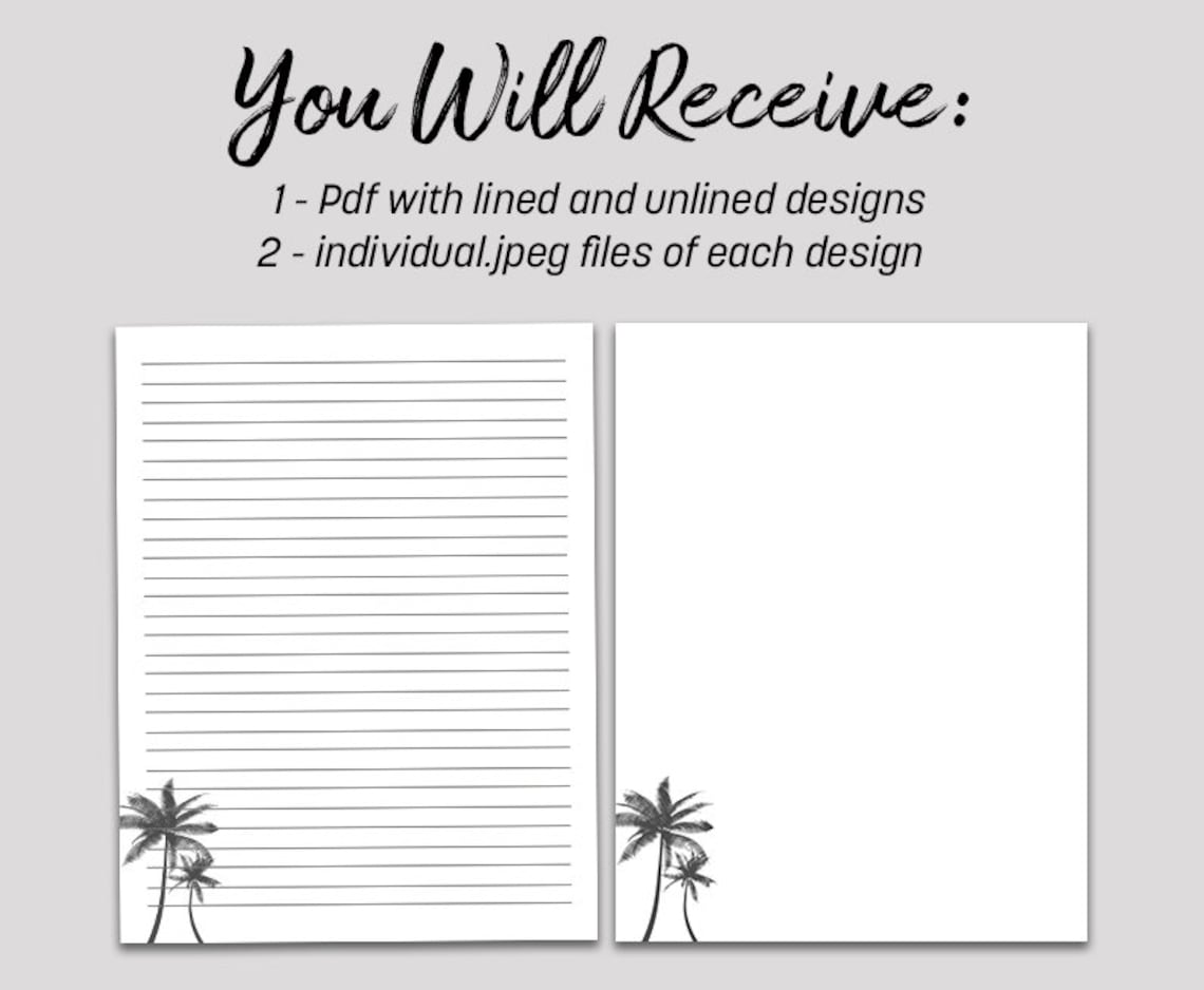 Printable Writing Paper, PRINTABLE Stationery, Printable Stationary ...