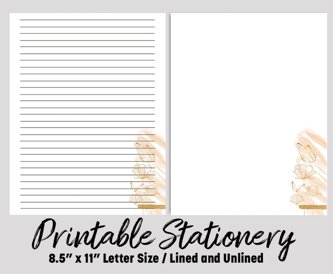 Printable Writing Paper PRINTABLE Stationery Printable - Etsy